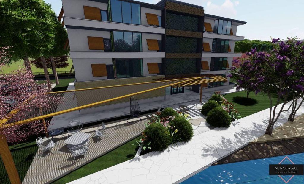 Peyzaj Tasarım Projesi Bina Giriş Düzenlemesi | Yeşil Mimar